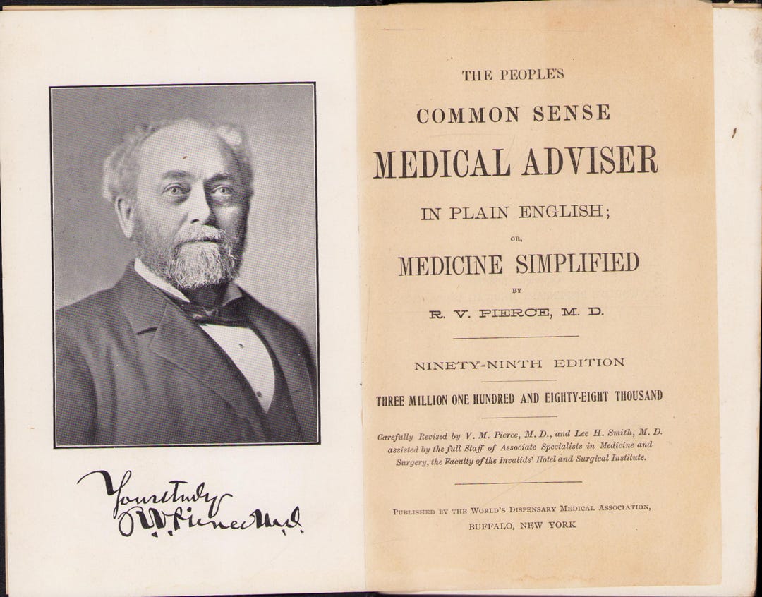 Vintage Book: the People's Common Sense Medical Adviser in Plain ...