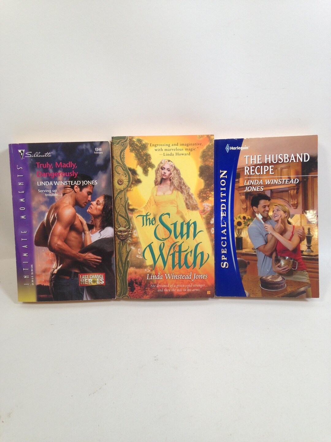 3 Romance Books by Linda Winstead Jones, the Sun Witch, the Husband Recipe & Truly, Madly ...