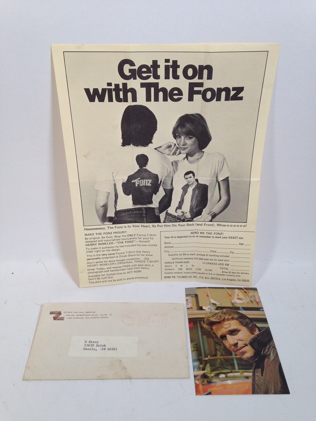 Vintage Fonzie the Fonz Arthur Fonzarelli Happy Days Promo Souvenir Items 1970s 1023 - Etsy