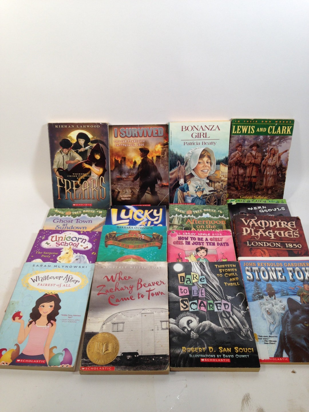 Lot of 16 Scholastic Children's Books, Mostly Fiction, Nice Variety ...