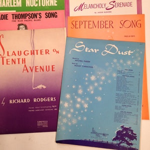 Large Collection of Sheet Music, Mostly Piano, Mostly Popular Tunes ...
