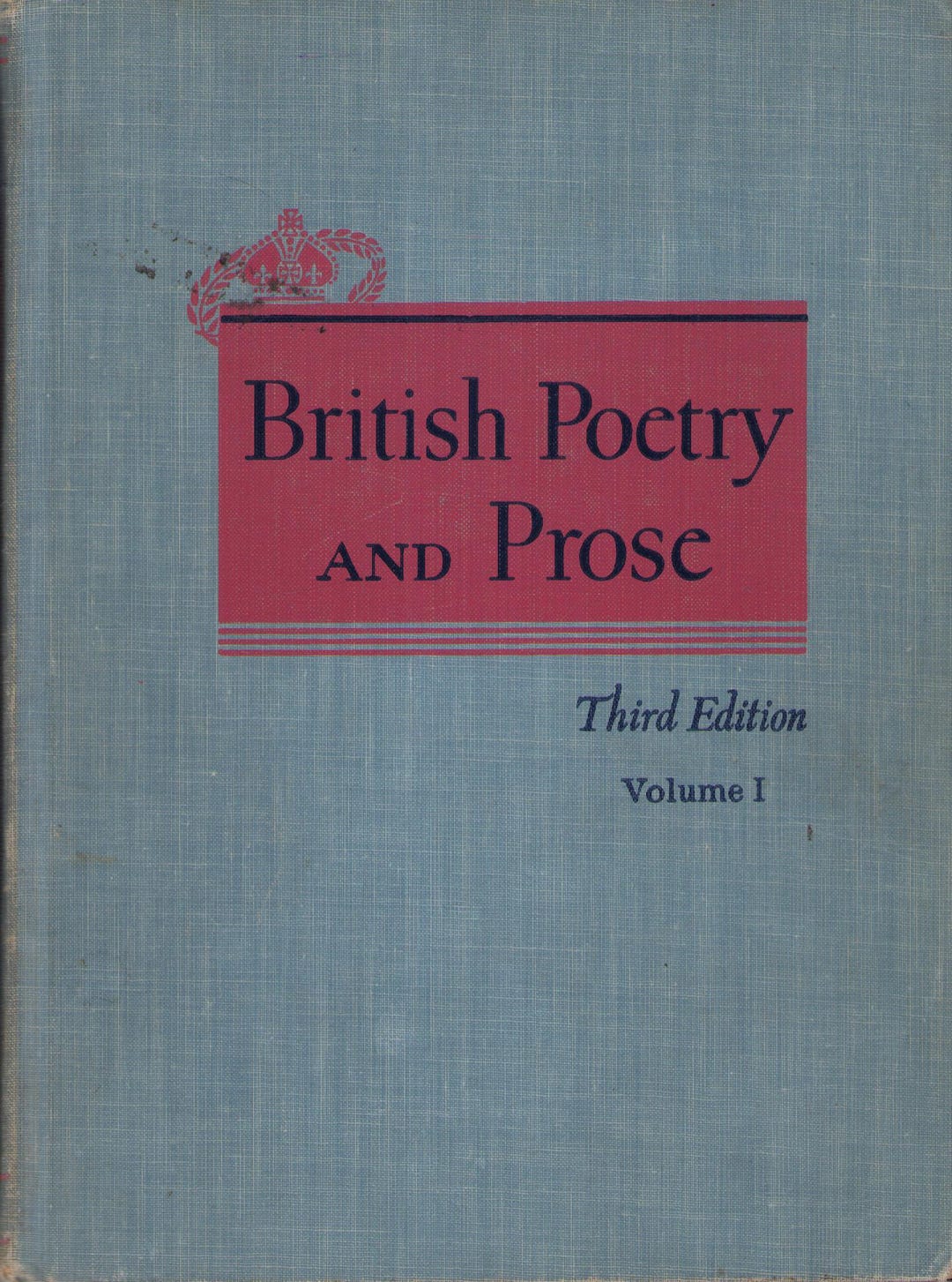 Vintage Book: British Poetry and Prose, Third Edition, Volume 1, 1950 ...