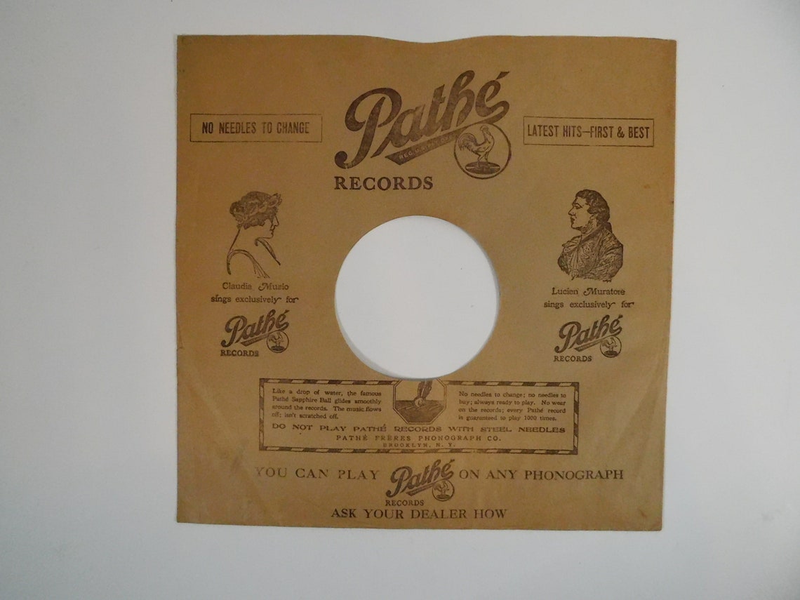 Vintage Pathe Records Brown Paper 78rpm Record Sleeve 10 | Etsy