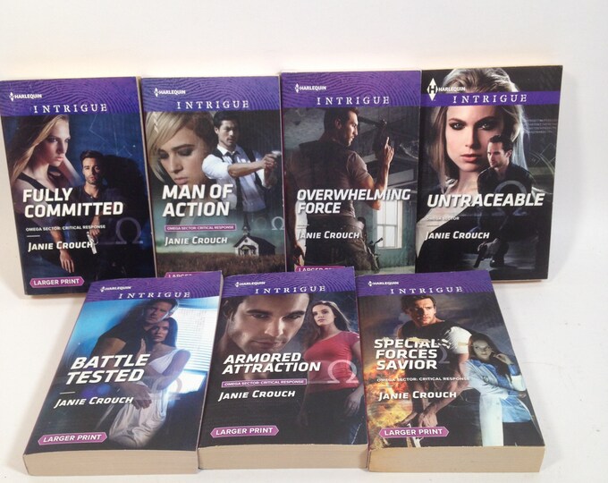 7 Romance Books by Janie Crouch, Harlequin Intrigue Series 0424 - Etsy