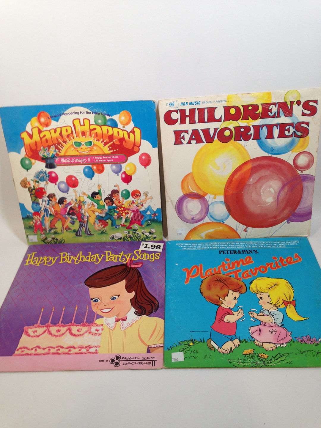 4 Vintage Children's Vinyl Records Happy Songs to Sing 1223 - Etsy