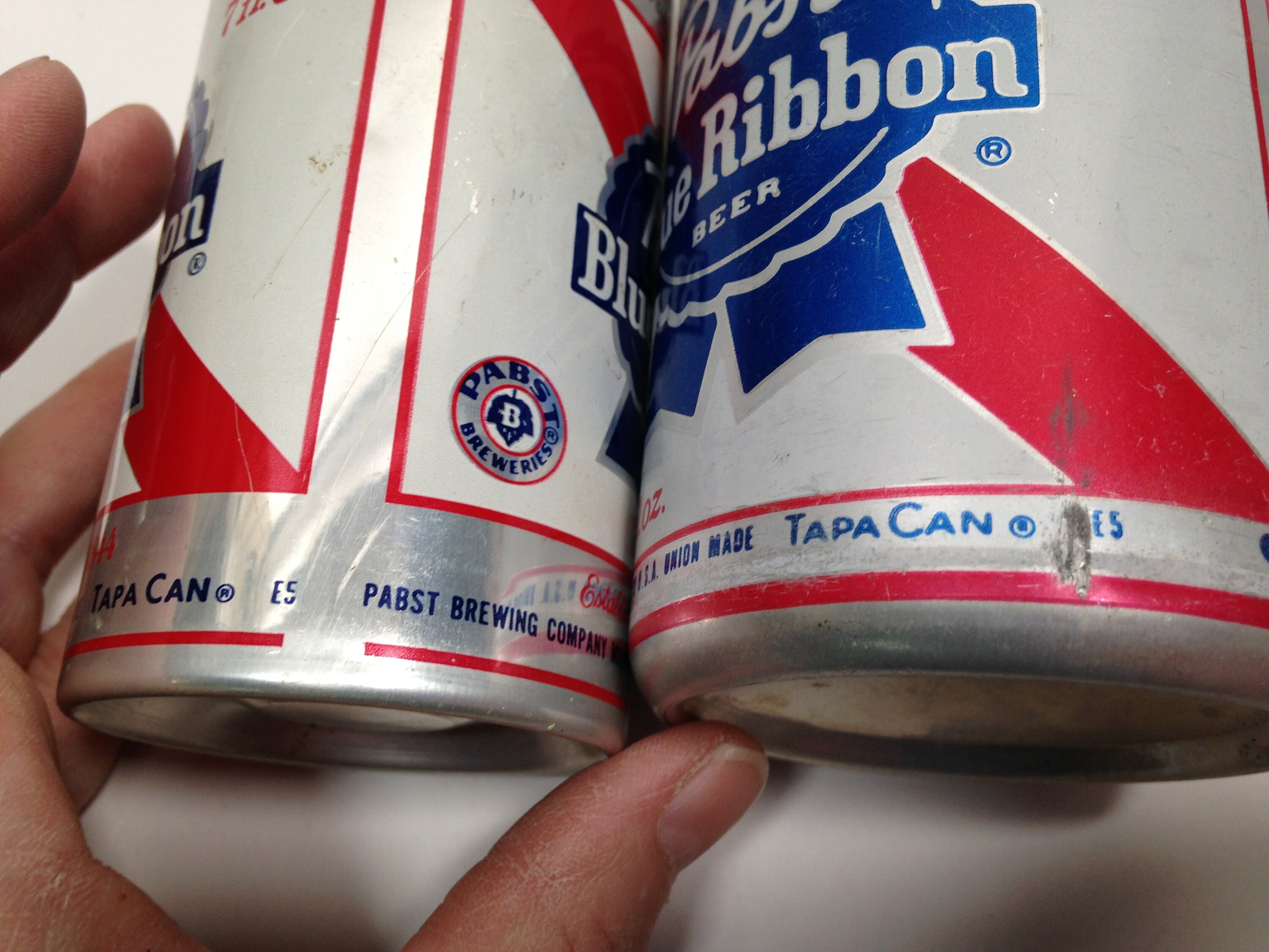 5 Vintage Pabst Blue Ribbon Cans Steel & Aluminum 0122 Art ...