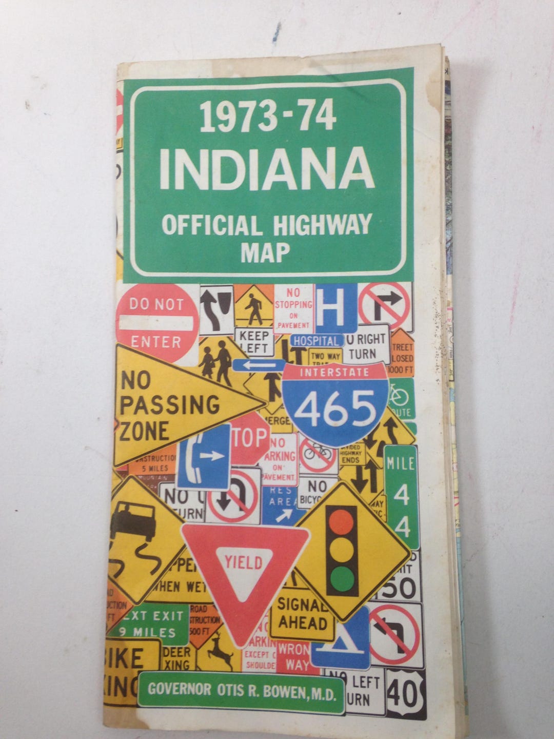 1973-1974 Indiana Road Map 0225 - Etsy