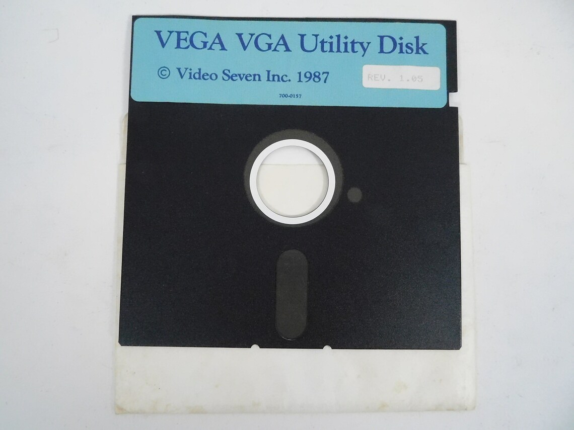 Vintage Computer Software: Vega VGA Utility Disk 5.25 - Etsy