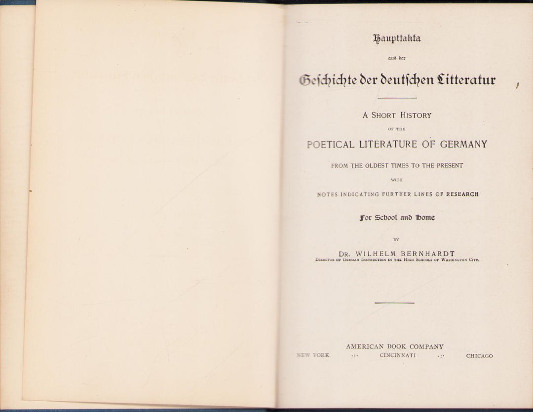 Vintage Book: A Short History of the Poetical Literature of Germany ...