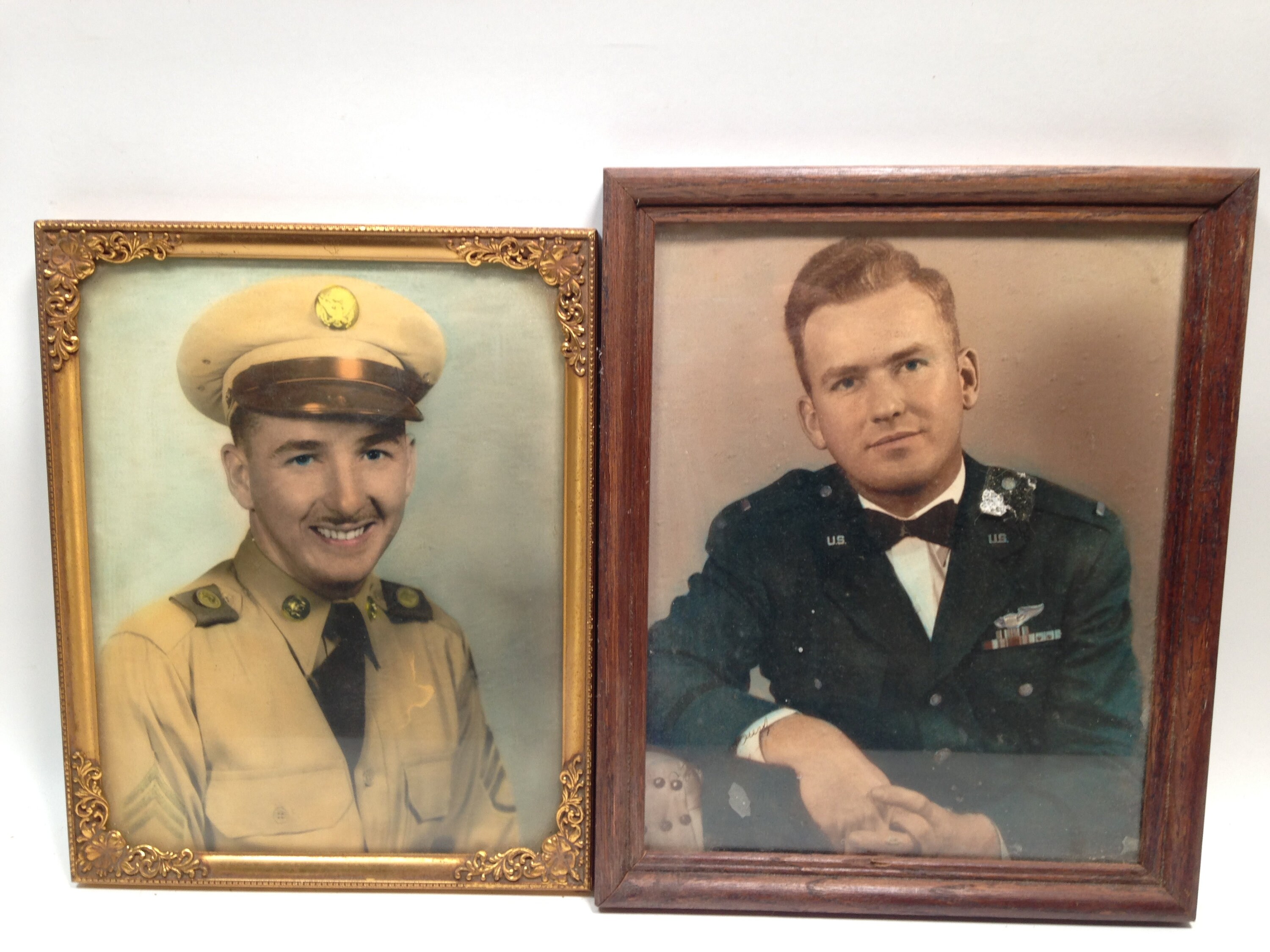 2 Vintage Colorized Photos of a Military Man 0122 - Etsy