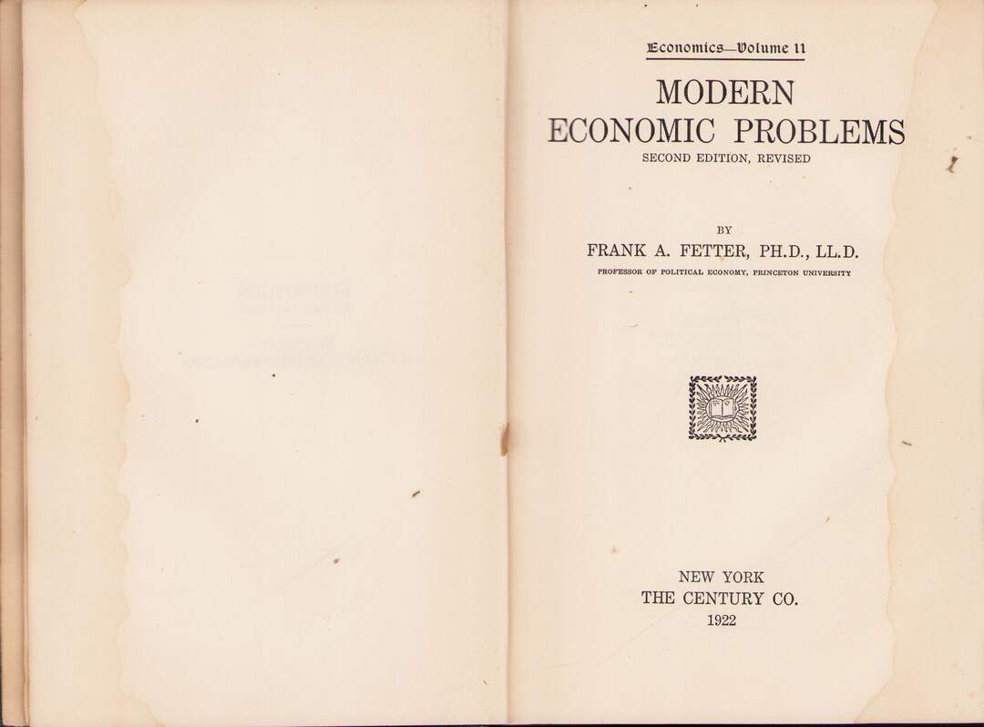 Vintage Book: Modern Economic Problems, Vol 2, 2nd Edition Revised ...