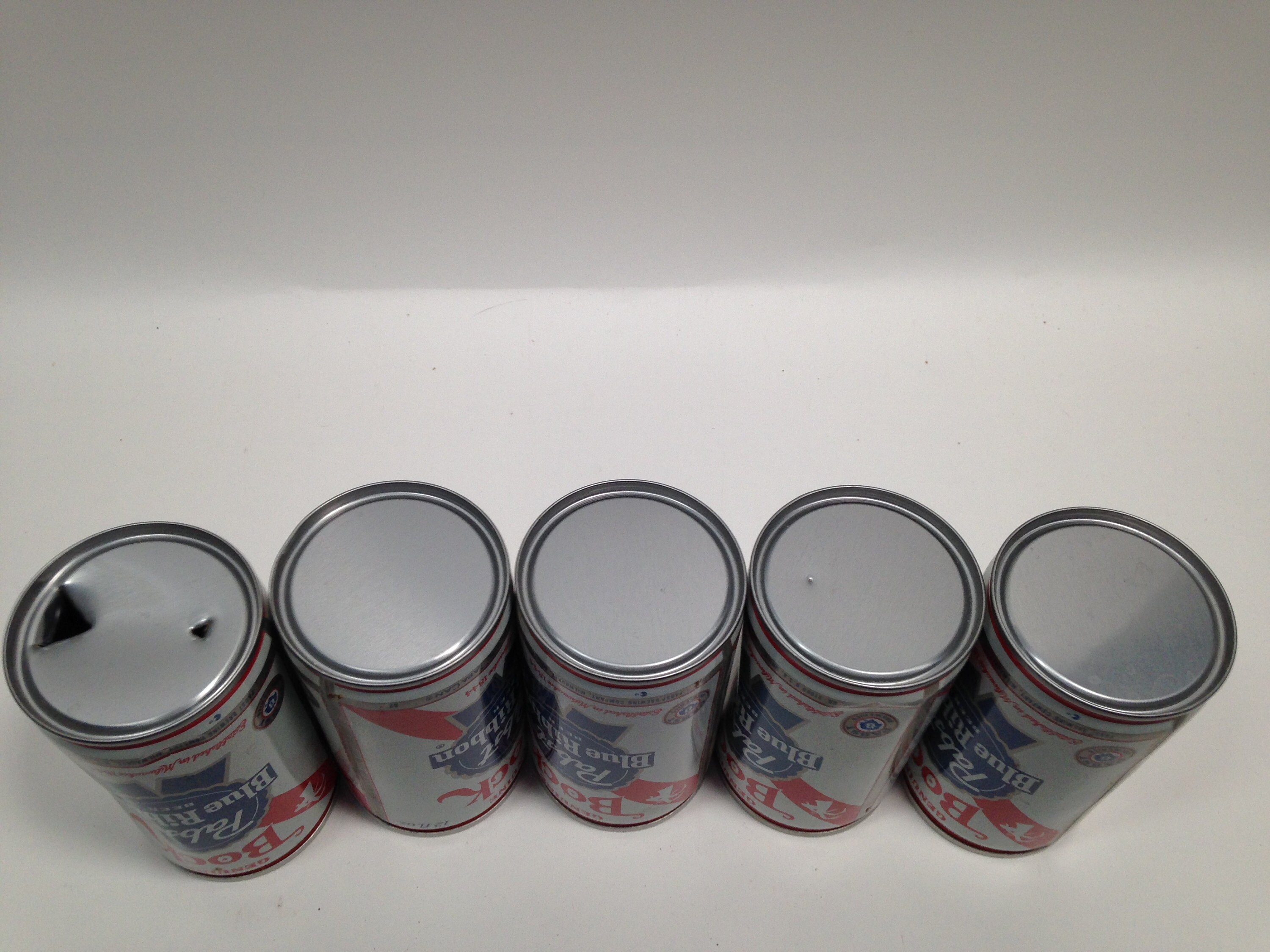 5 Vintage Pabst Blue Ribbon Cans Steel & Aluminum 0122 Art ...