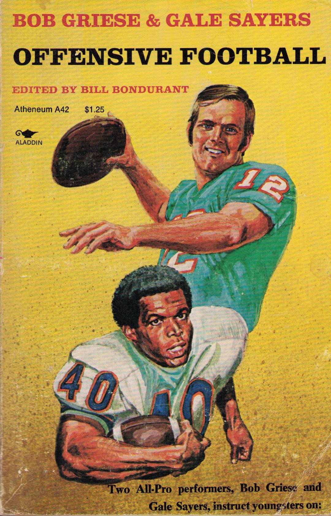 Vintage Book: Offensive Football by Bob Griese & Gale Sayers, Antheneum ...