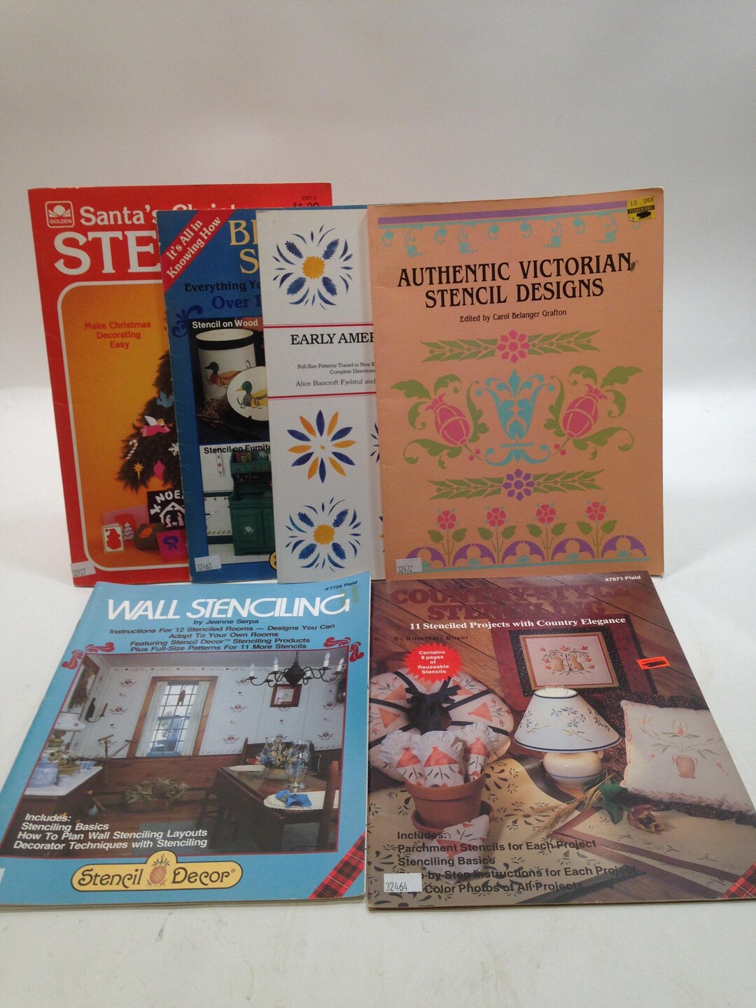 6 Books of Stencil Patterns and Projects, How-to Guides and Tips 1124 ...