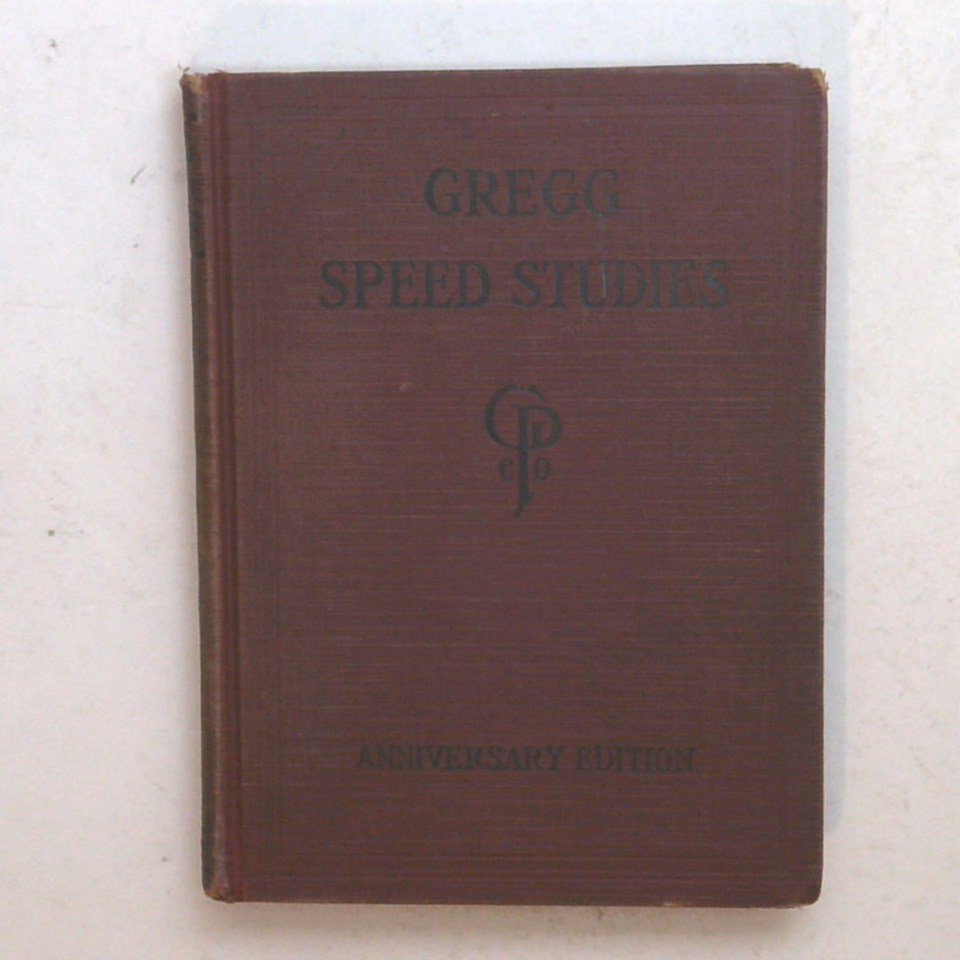 Vintage Book: Gregg Speed Studies Anniversary Edition 1929 0723 - Etsy