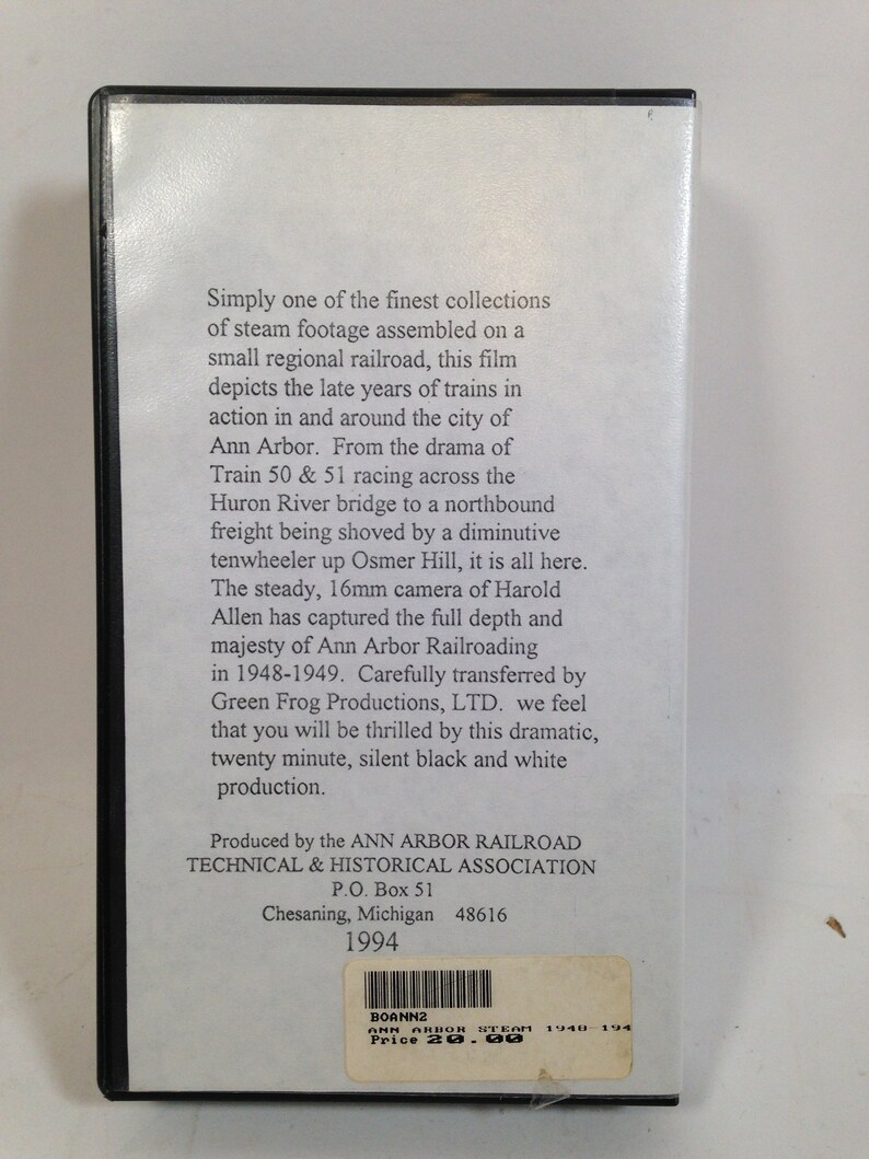 Vintage Ann Arbor Steam 1948-1949 VHS Tape 0623 - Etsy