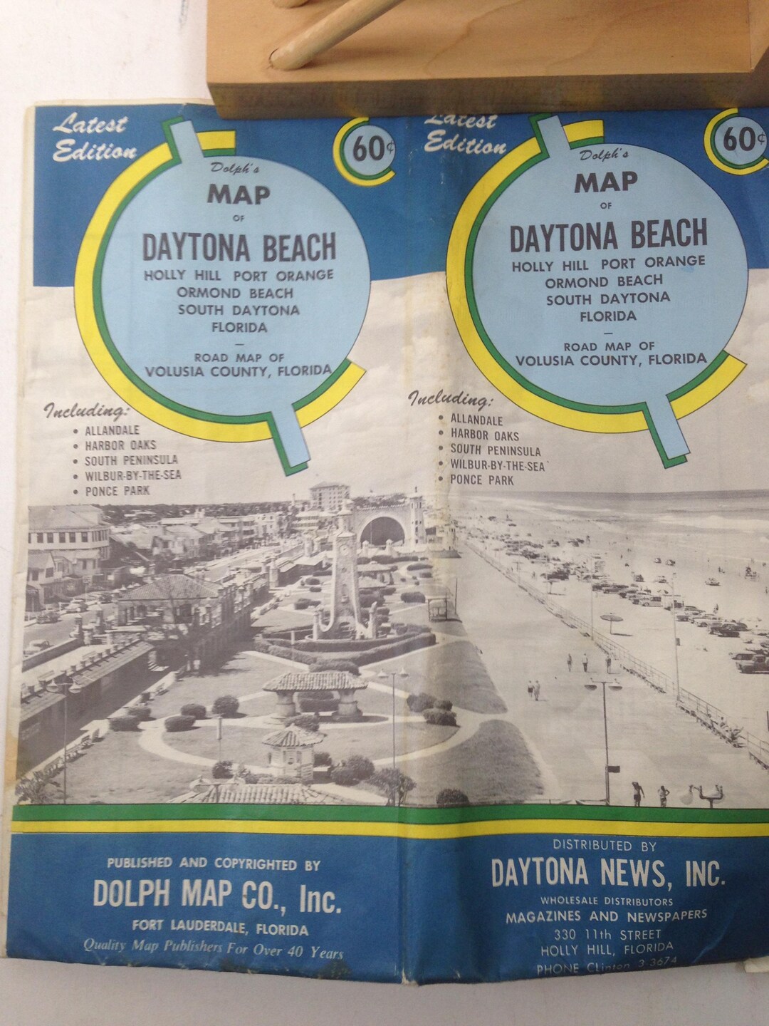 Dolph's Map of Daytona Beach, Florida, 60-cents, Circa 1960s 0225 - Etsy