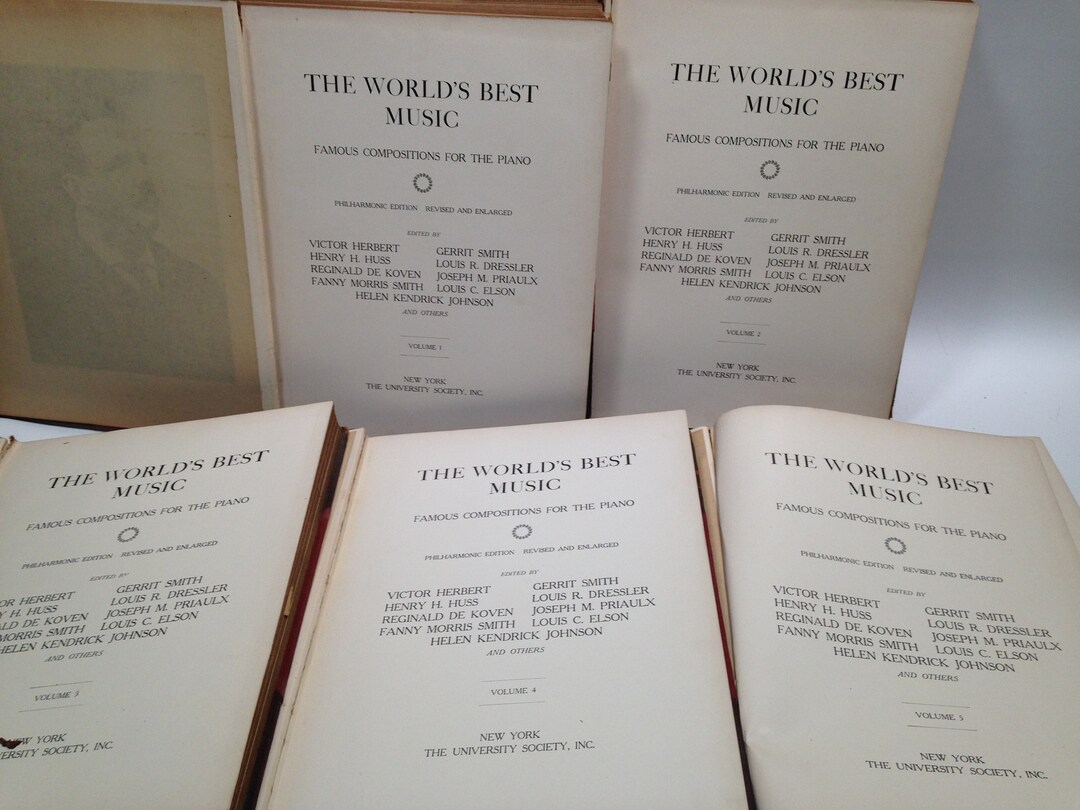 Vintage 5-volume Set of the World's Best Music: Famous Compositions for ...