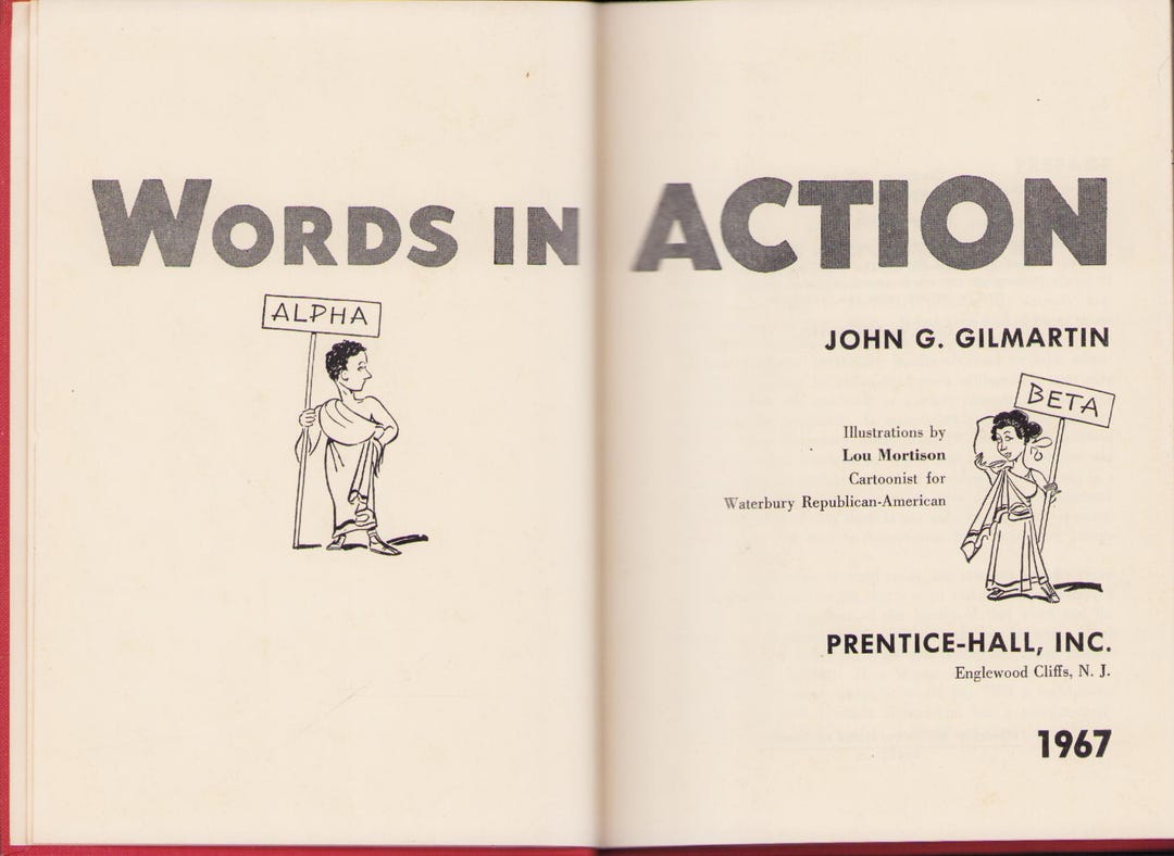 Vintage Book: Words in Action by John G. Gilmartin, 1967 0625 - Etsy