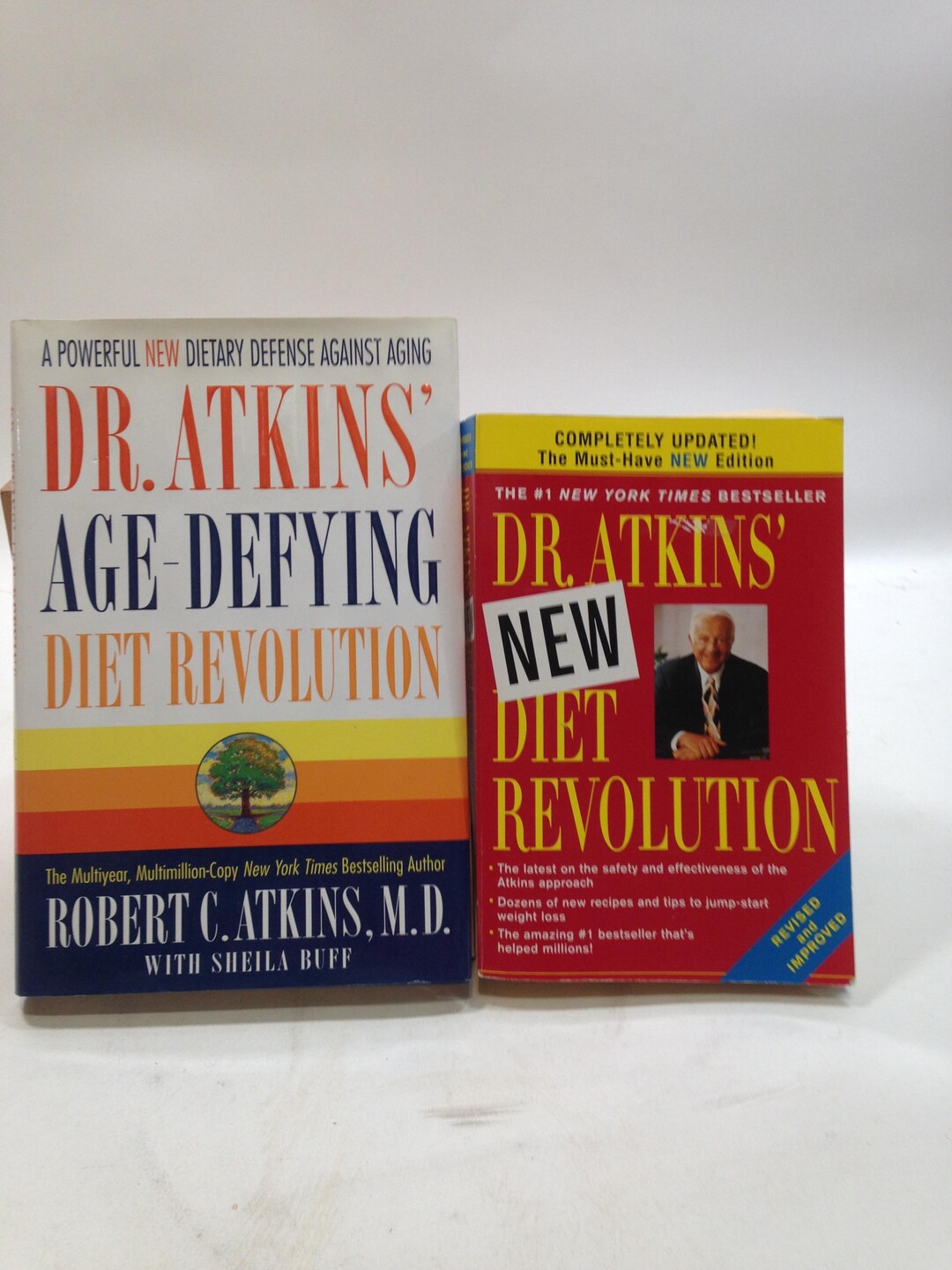 2 Dr. Atkins Diet Books, Dr. Atkins' New Diet Revolution & Dr. Atkins ...