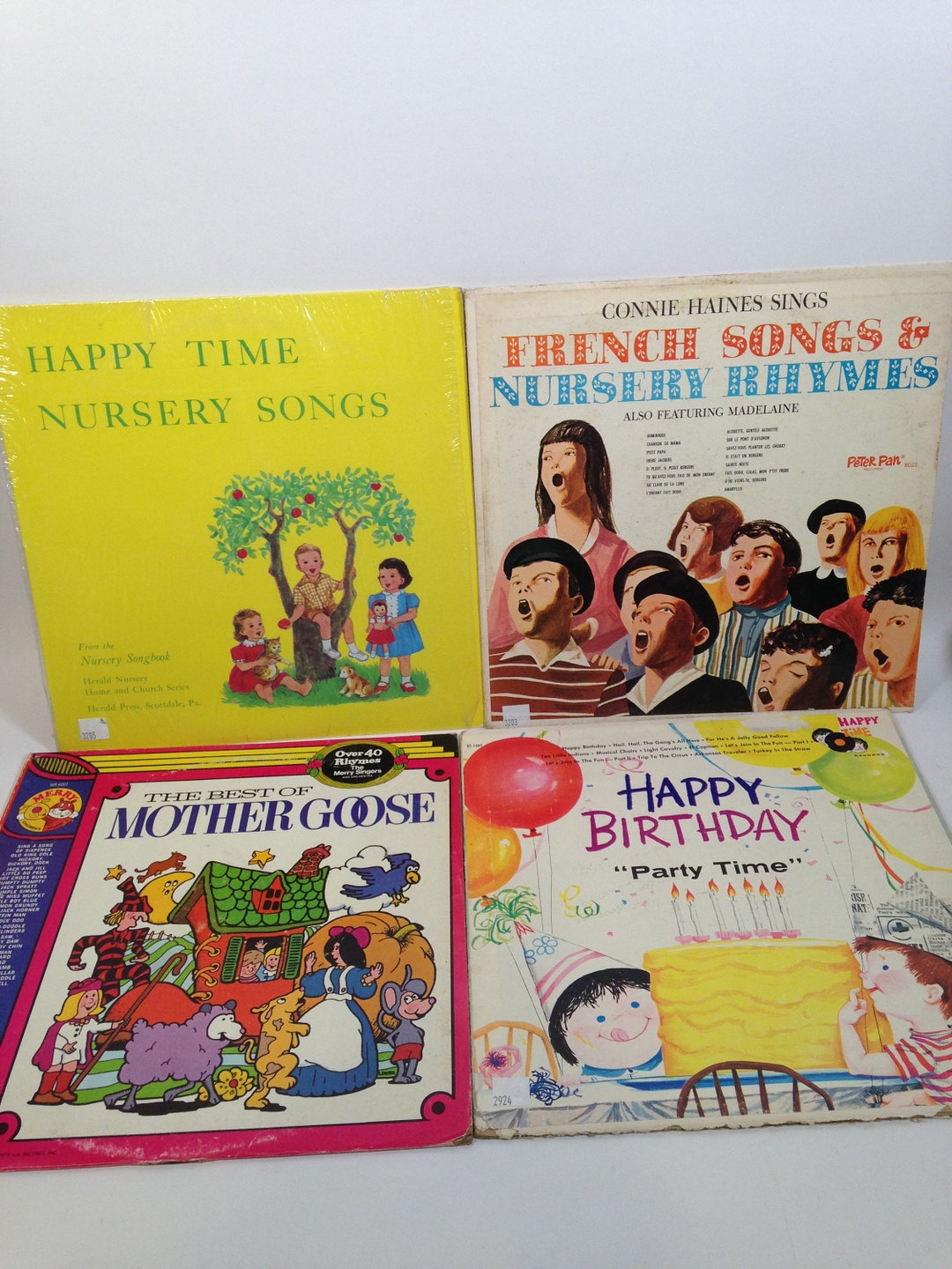 4 Vintage Children's Vinyl Records Nursery Rhymes and Sing-alongs 1223 ...
