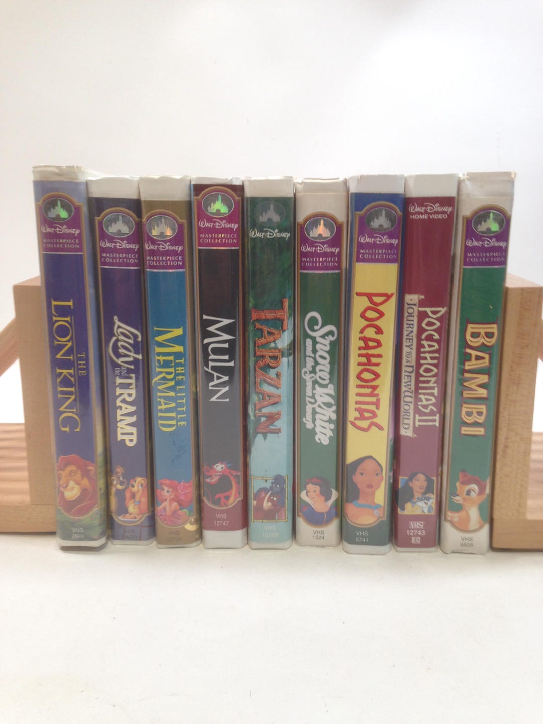 Big Lot of 9 Classic Disney Movies on VHS, Bambi, Snow White, Tarzan ...