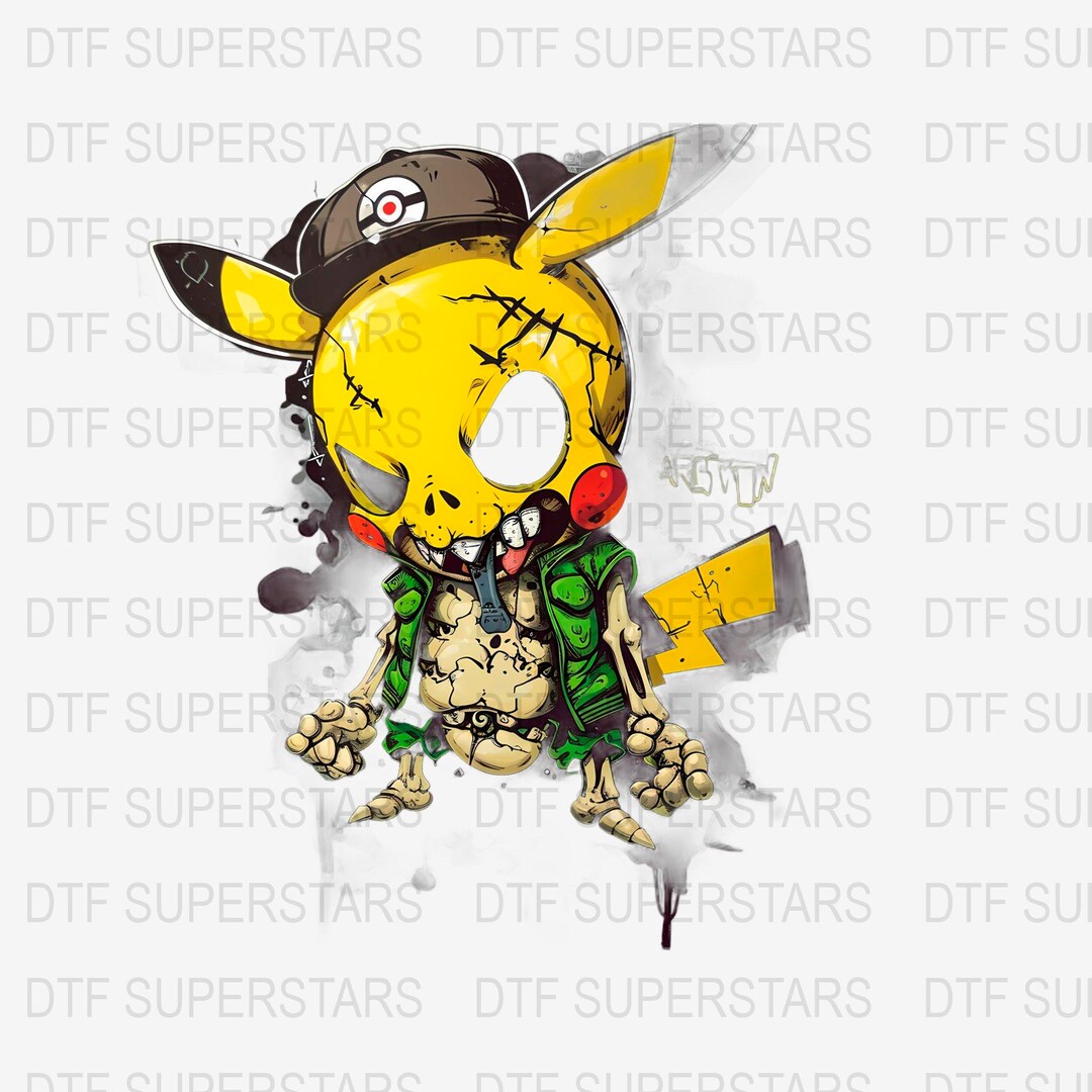 Gothic Pikachu Street Art High Resolution 300 Dpi Png Digital Download ...