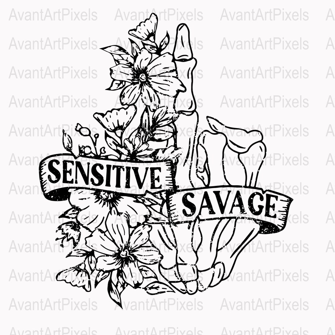 Sensitive High Resolution 300 Dpi Png Digital Download Savage Cricut ...