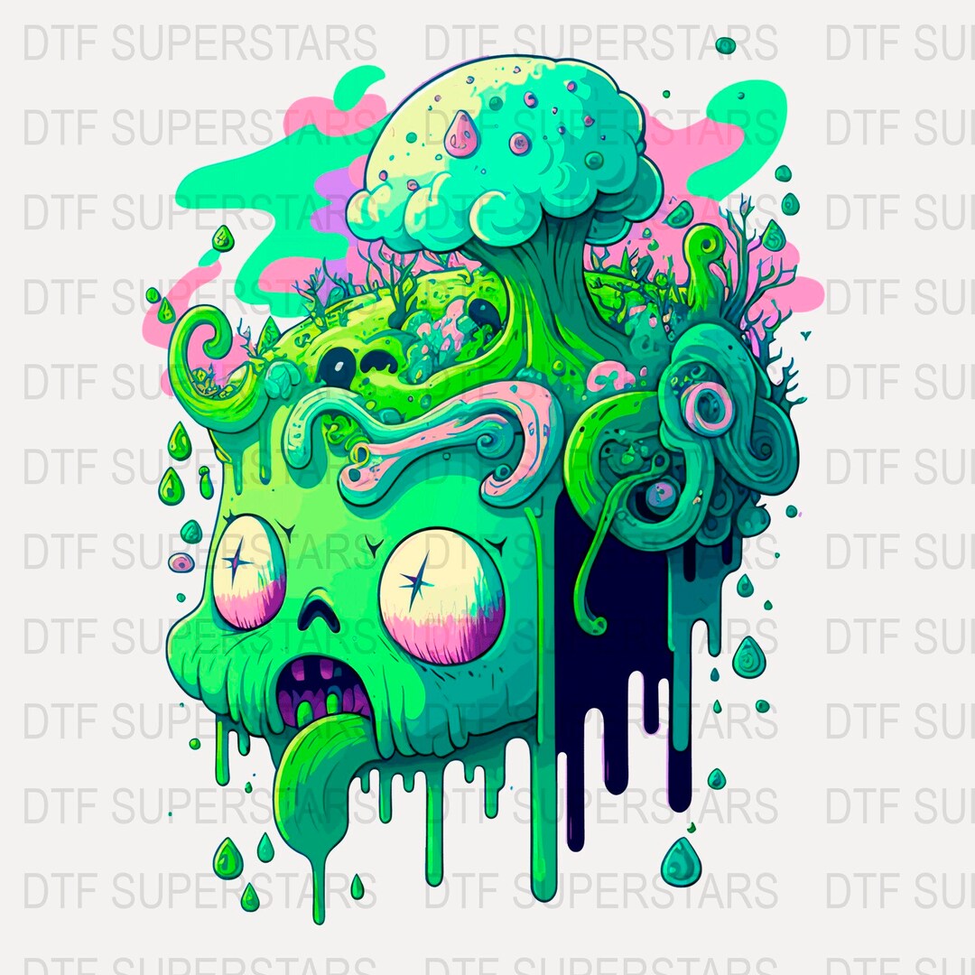High-res 300 Dpi Cartoon Tree Monster Digital Download Vibrant Horror ...