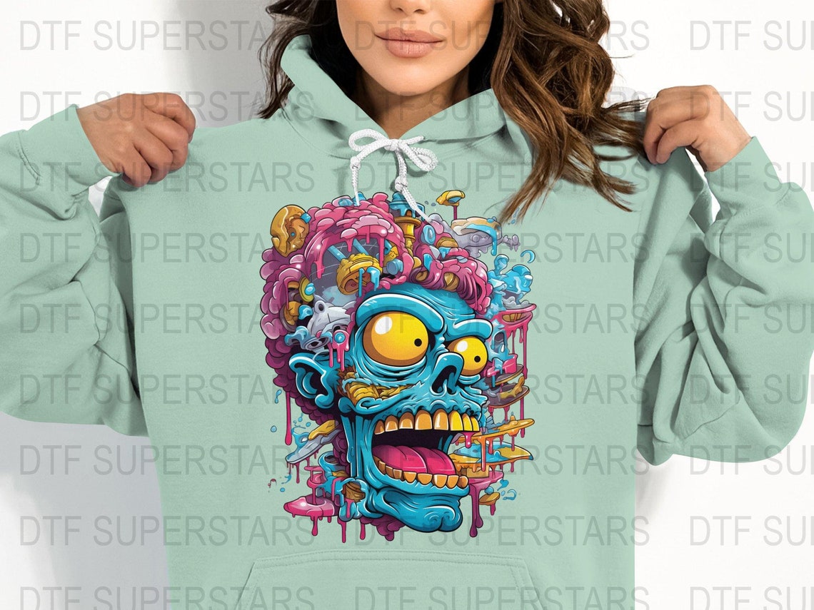 High-res Zombie Cartoon Sticker Digital Download 300 Dpi Png - Etsy