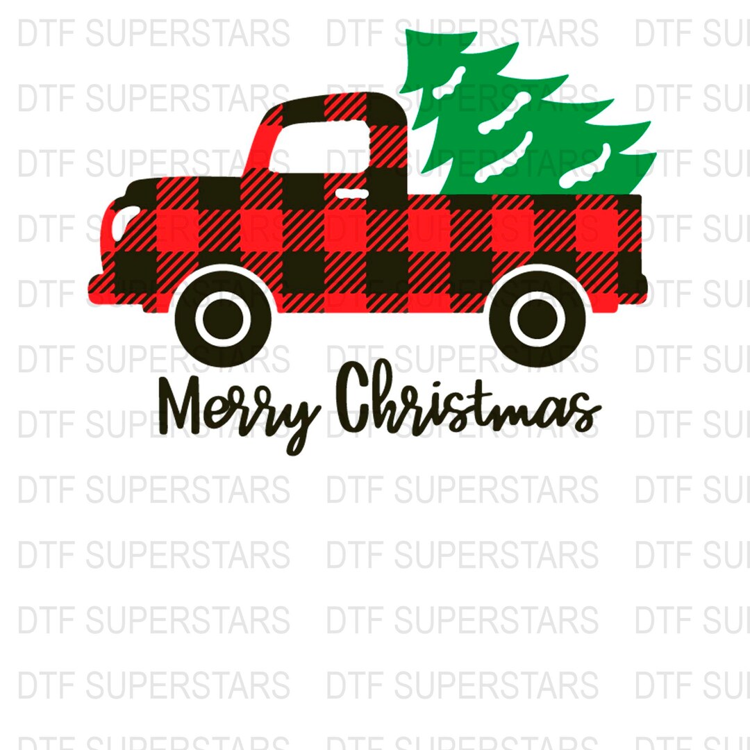 Christmas Tree Haul Plaid High Resolution 300 Dpi Png Digital Download ...