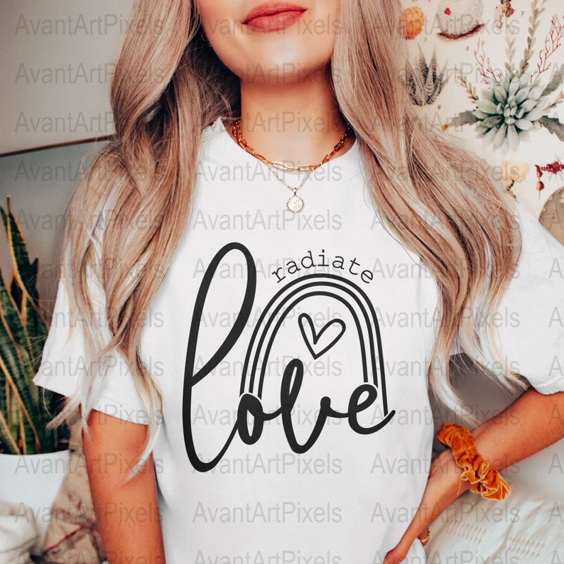 Radiate Love High Resolution 300 Dpi Png Digital Download Cricut Compatible Illustration Print ...