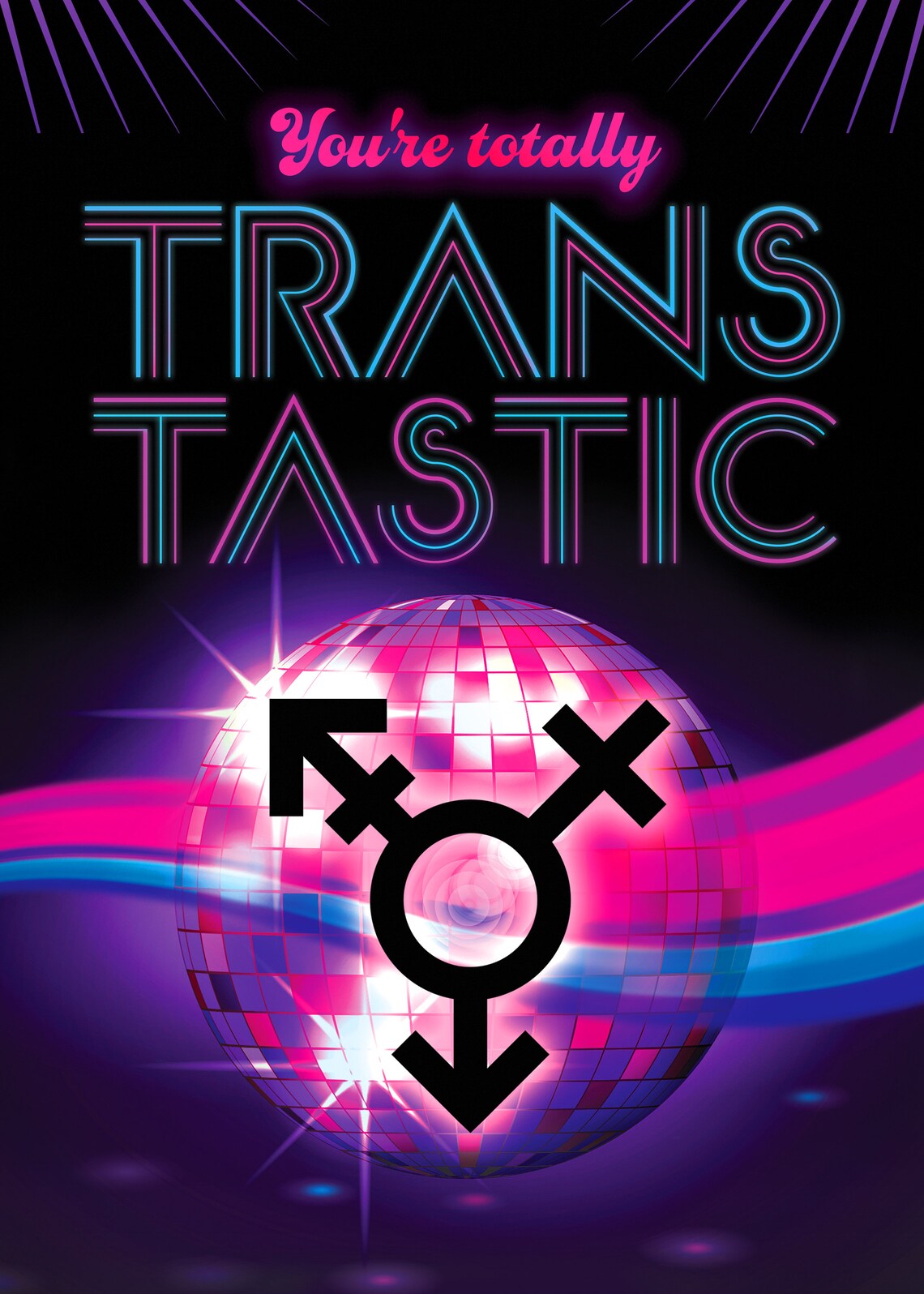 Totally Transtastic Gay Greeting Card (transgender, Trans, Valentines ...