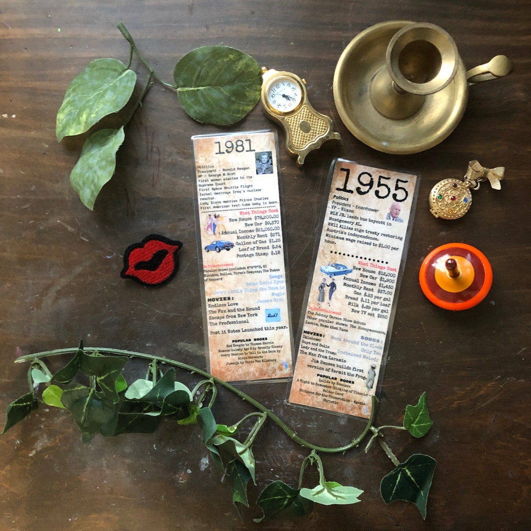 Vintage Style Newspaper Time Capsule Bookmarks/customizable - Etsy