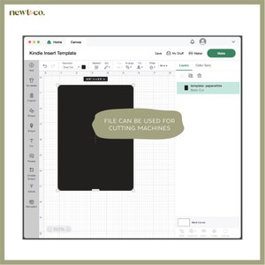 DIY Insert Template Kindle Paperwhite 11th Gen or Basic Clear Cases ...