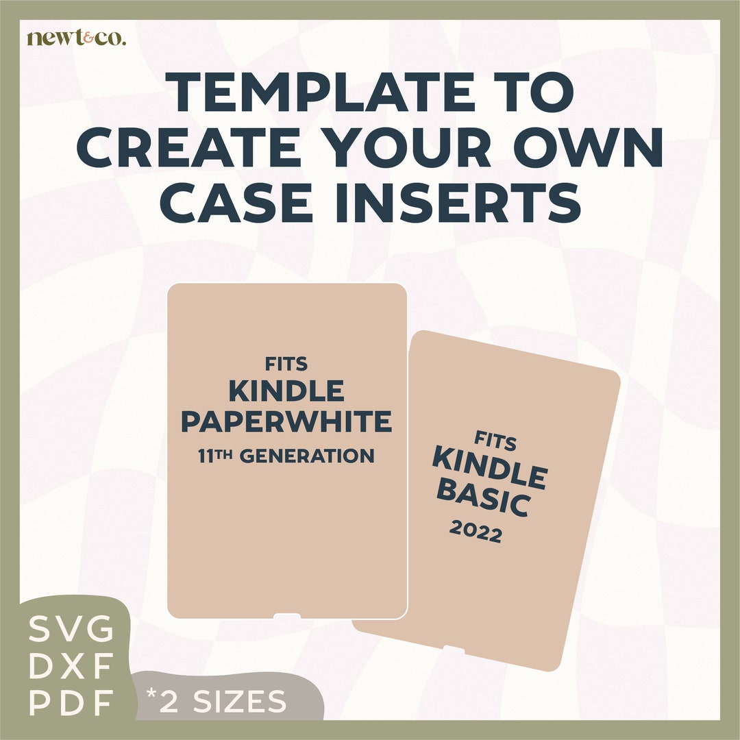 DIY Insert Template Kindle Paperwhite 11th Gen or Basic Clear Cases ...