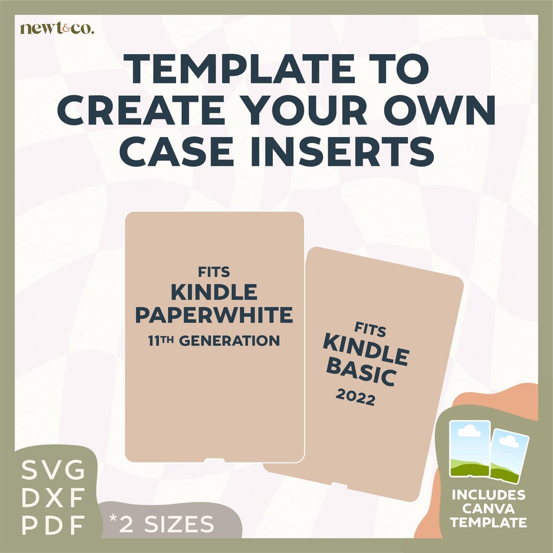DIY Insert Template Kindle Paperwhite 11th Gen or Basic Clear Cases ...