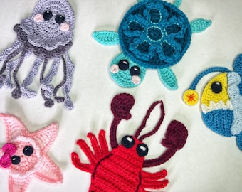 Under the Sea Vol 2 Applique Pack Crochet Pattern Digital Download - Etsy