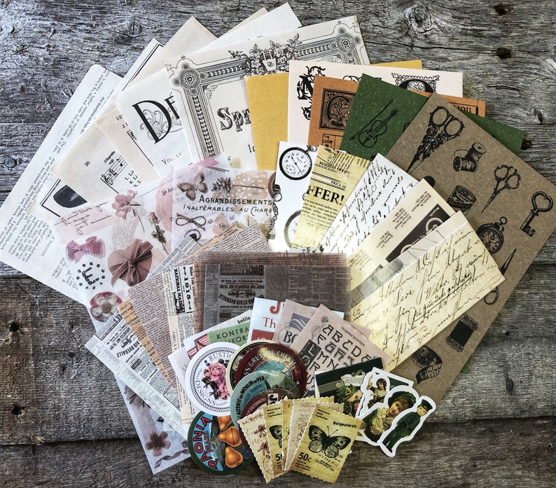 Vintage 50 Pc. Scrapbook/journal Package - Etsy
