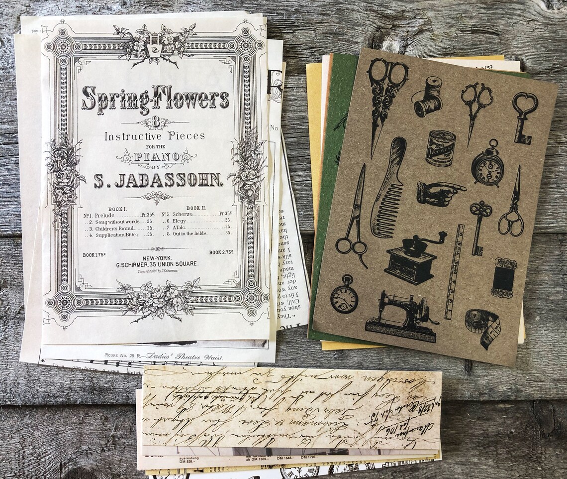 Vintage 50 Pc. Scrapbook/journal Package - Etsy