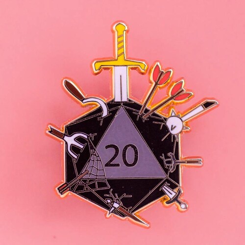 D20 Dungeons & Dragons Enamel Pin - Etsy