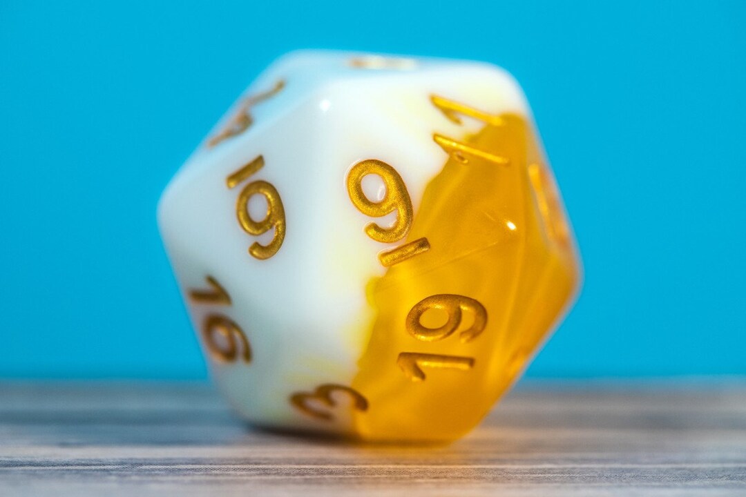 Fried Egg Dice Set, Polyhedral RPG Dice, Dungeons and Dragons - Etsy