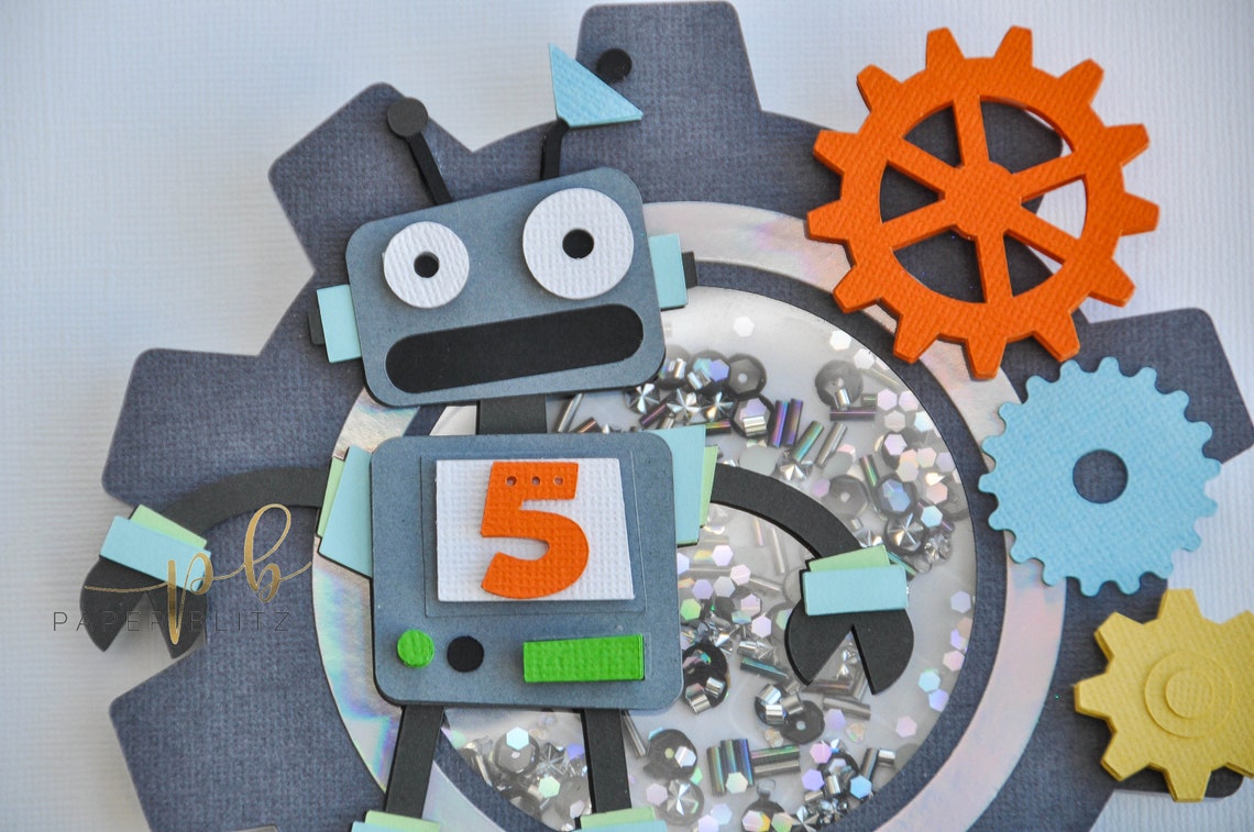 Robot Theme Cake Topper Interactive Robot Theme Cake Topper - Etsy
