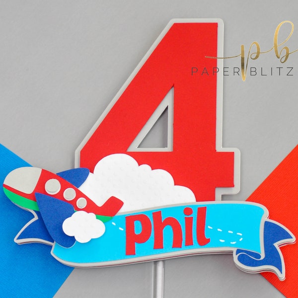 Airplane Cake Topper - Etsy