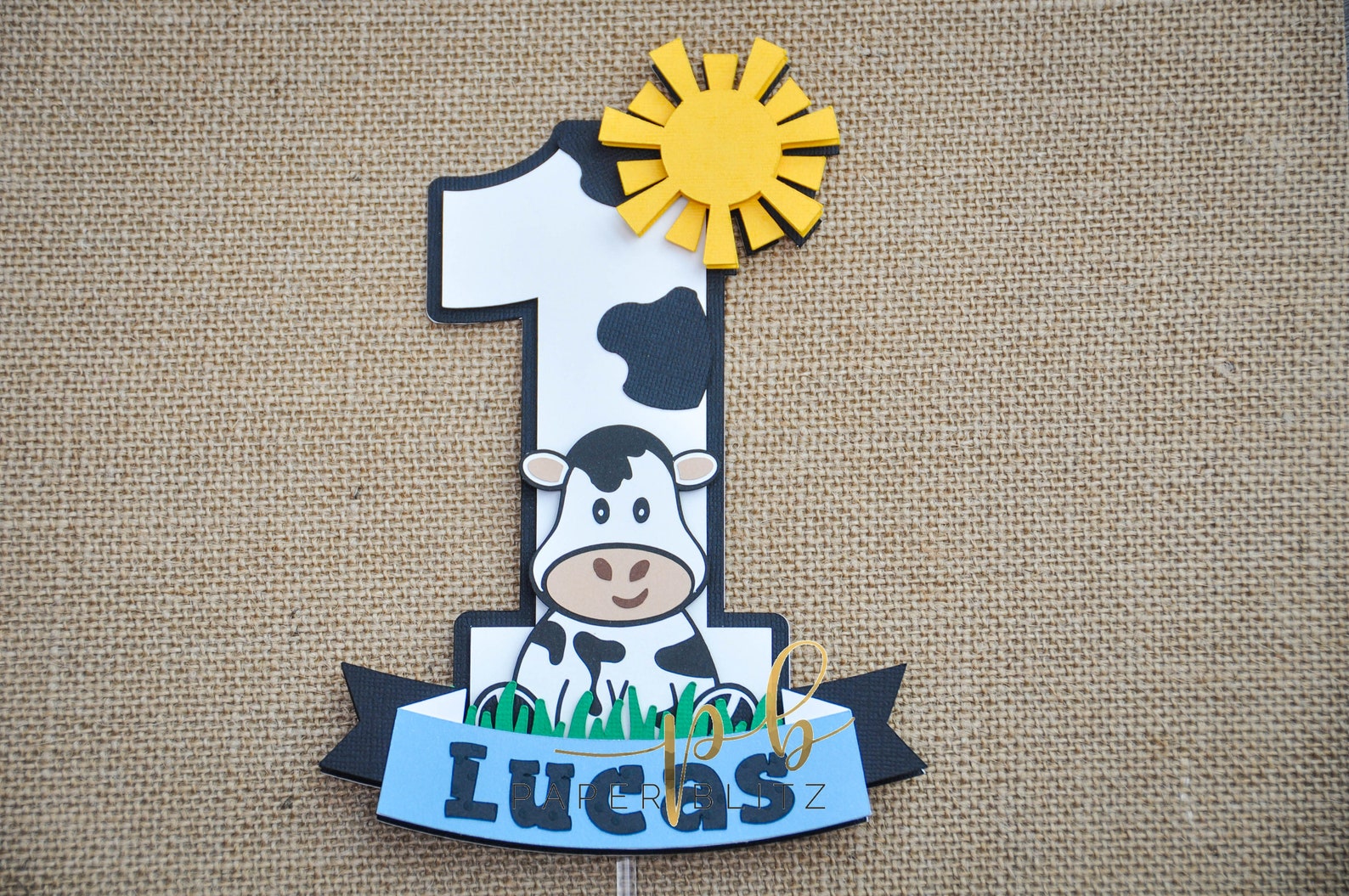 Cow Theme Cake Topper Cow Cake Topper Barn Theme Cake - Etsy
