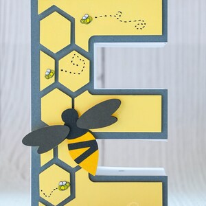 3D Bee Letters, Bee Theme Letters, Honey Bee, Table Centerpiece Decor ...