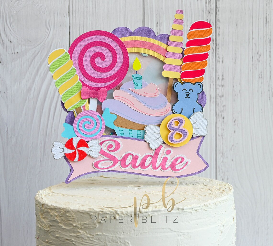 Candyland Theme Cake Topper Candyland Theme Birthday Cake - Etsy