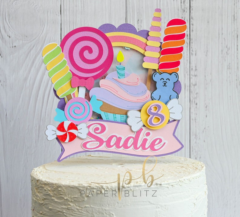 Candyland Theme Cake Topper Candyland Theme Birthday Sweets - Etsy Ireland