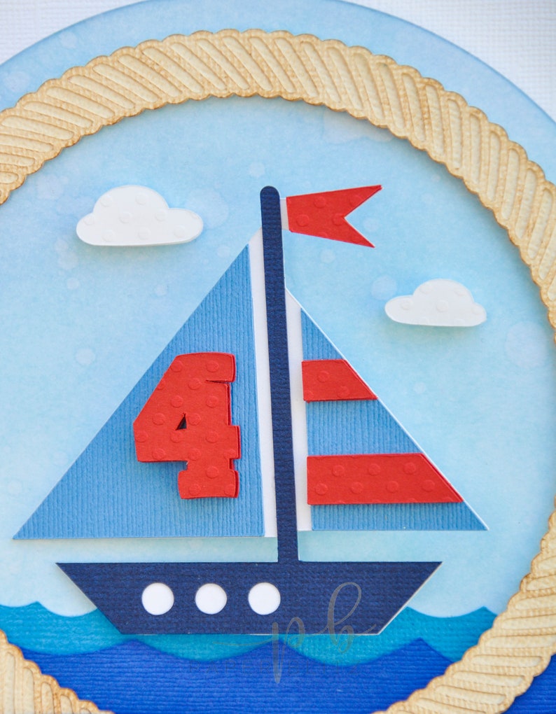 Nautical Theme Cake Topper Nautical Theme Birthday Sailboat - Etsy