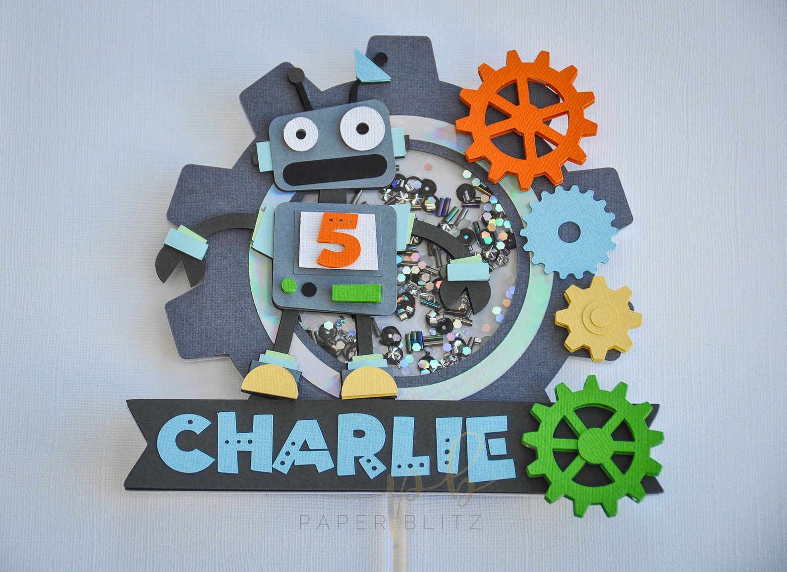 Robot Theme Cake Topper Interactive Robot Theme Cake Topper - Etsy